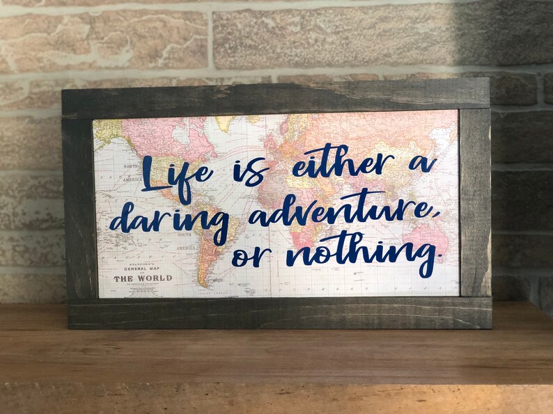 Map Decor Travel Decor Framed Map Decoration Wanderlust - Etsy