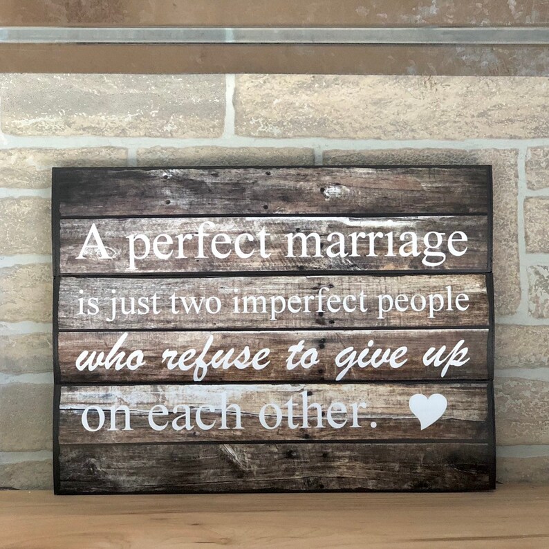 A Perfect Marriage Wooden Wall Decor Wood Wall Art Wood - Etsy