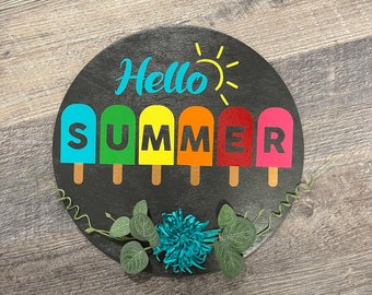 Summer Door Sign SVG Bundle Hello Summer Sign Welcome Summer - Etsy