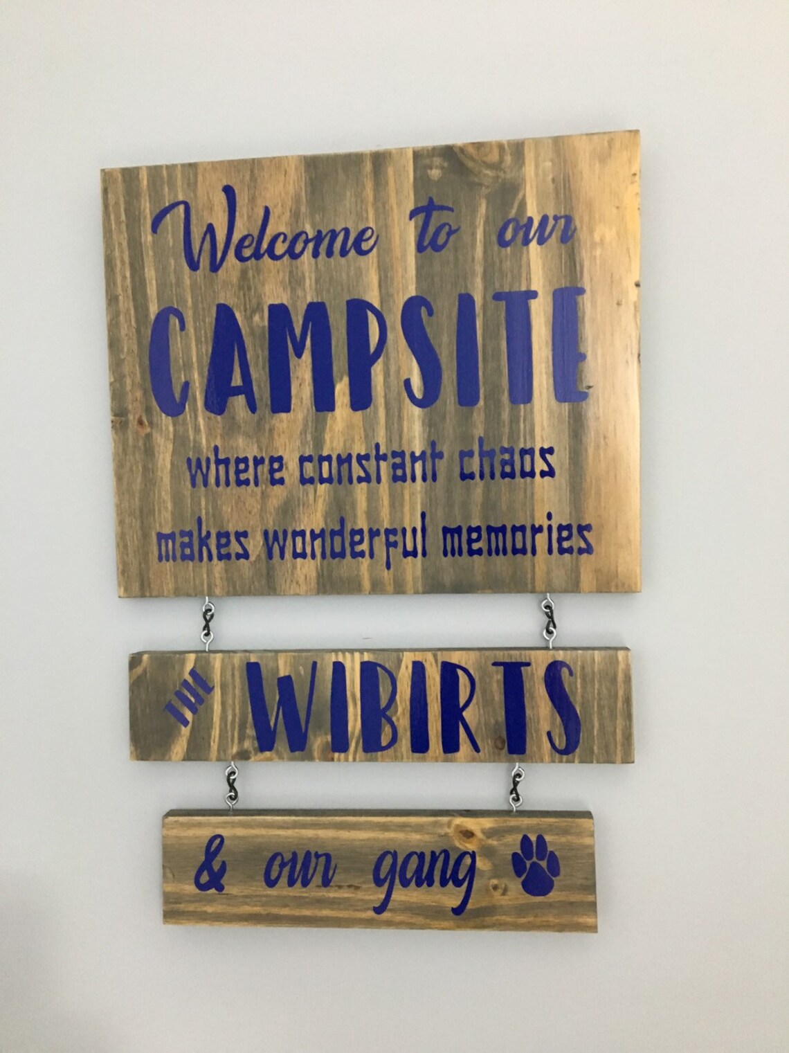 Hanging Wooden Campsite Sign Wood RV Sign Wooden Camper | Etsy