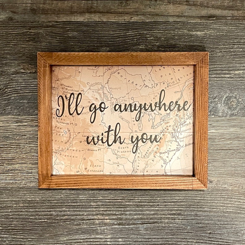 Map Decor Travel Decor Framed Map Decoration Wanderlust | Etsy