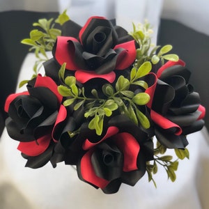 Thin Red Line Responder Roses, Paper Roses for First Responders ...