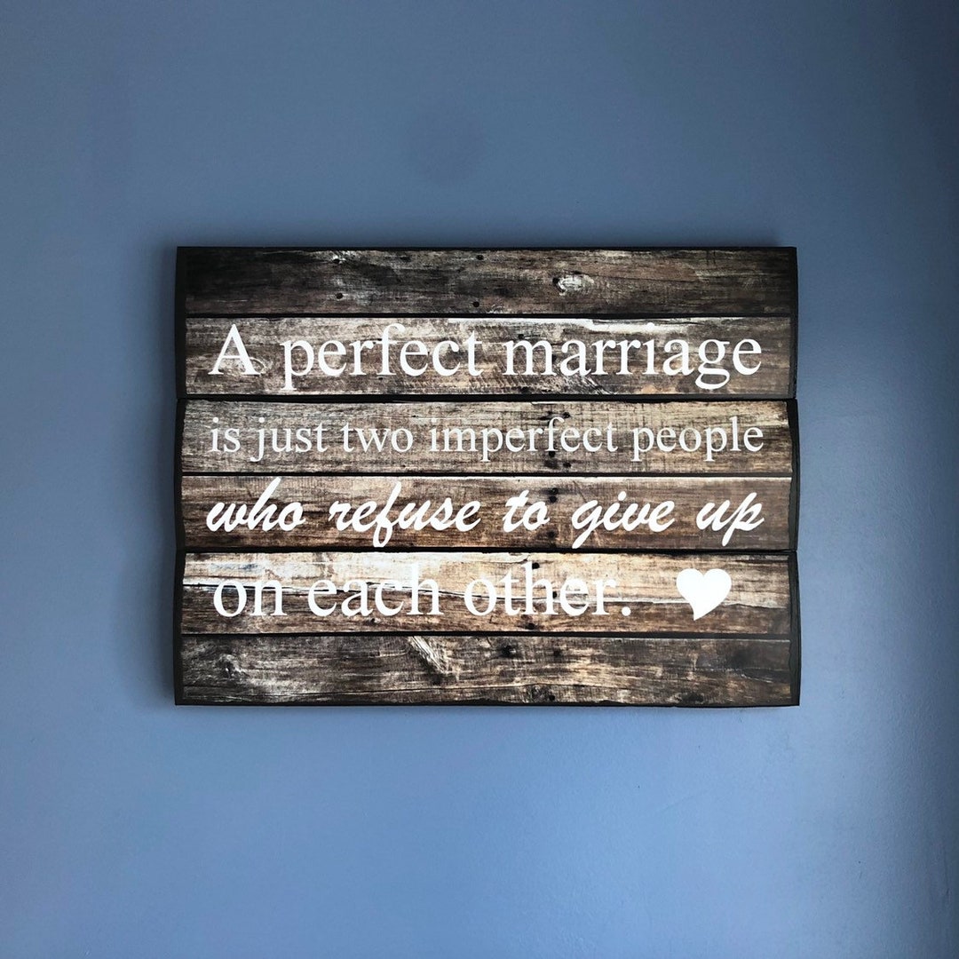 A Perfect Marriage Wooden Wall Decor, Wood Wall Art, Wood Photo, Love ...