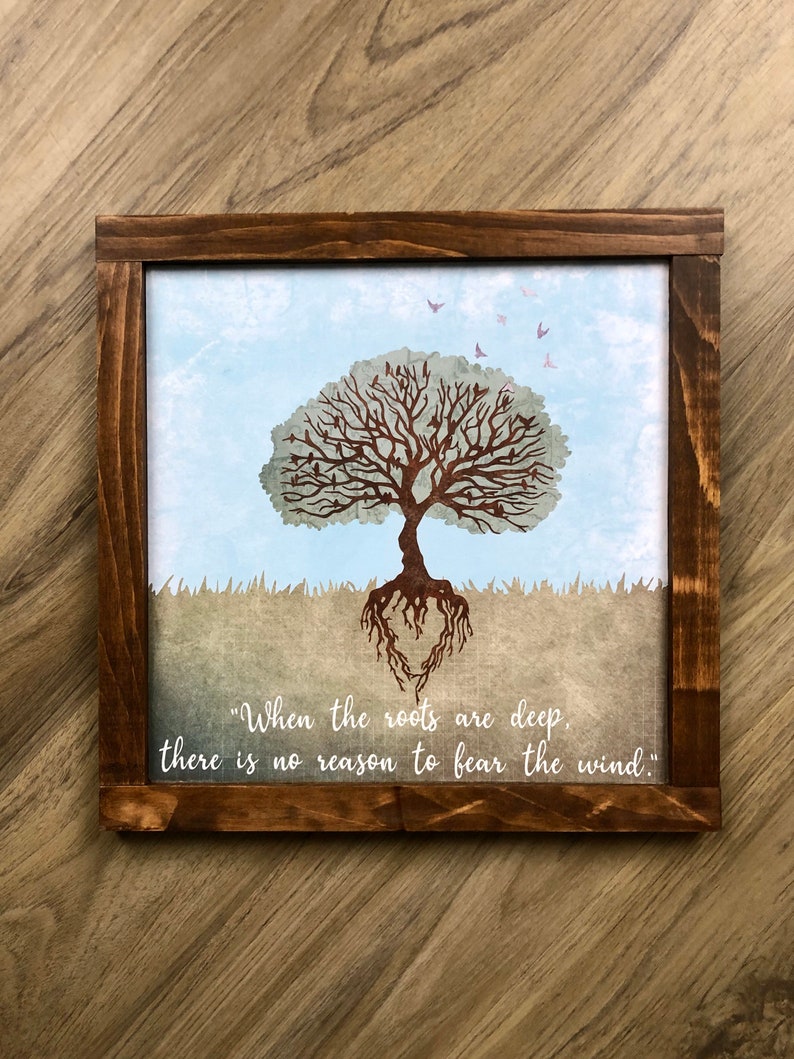 When the Roots Are Deep Wooden Wall Art Tree Wooden Wall | Etsy
