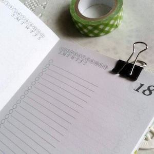 Day on One Page - Travelers Notebook Insert - Daily Calendar Insert ...