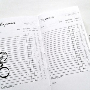 EXPENSE TRACKER Traveler's Notebook Insert - Midori Insert - Travellers ...