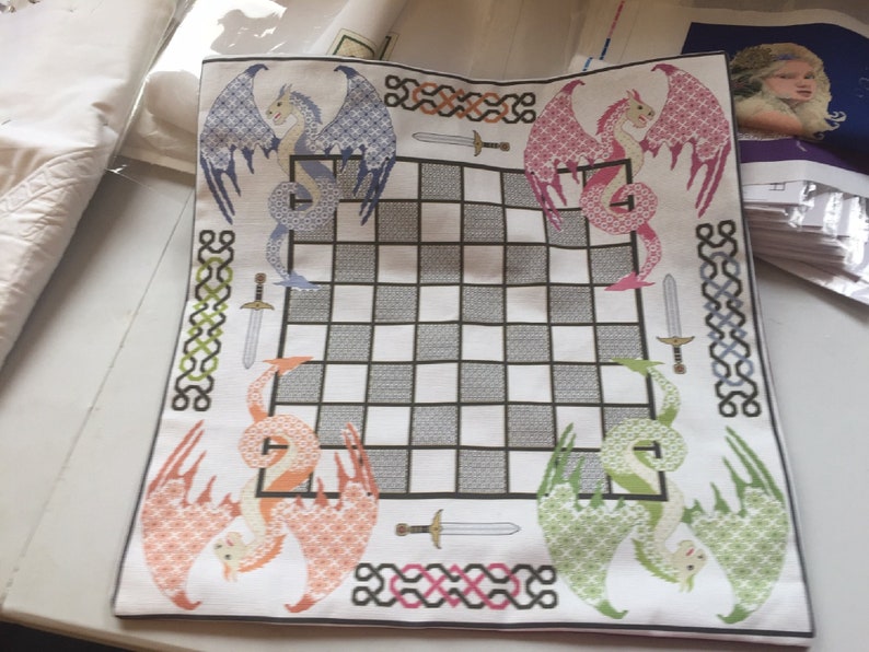 Fabric Dragon Chess Board - Etsy
