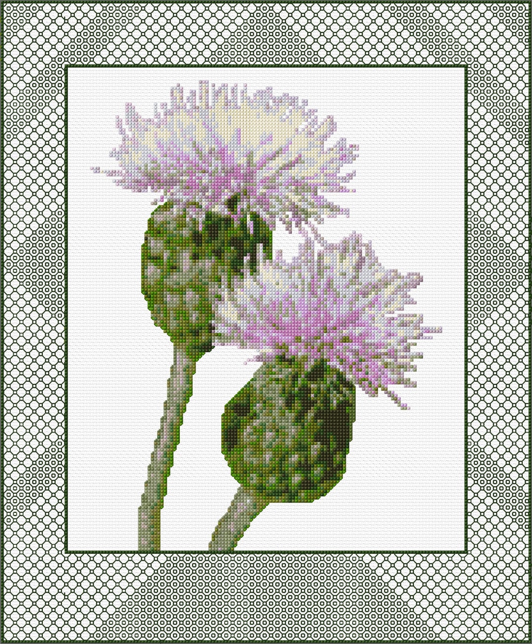 Thistles - Cross Stitch/blackwork Embroidery Kit - Etsy