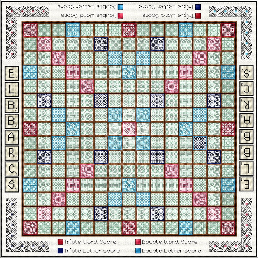 Stitch-your-own Elbbarcs Board (a Version of Scrabble) - Etsy