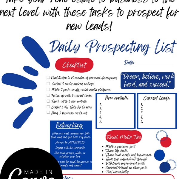 Prospecting Planner - Etsy