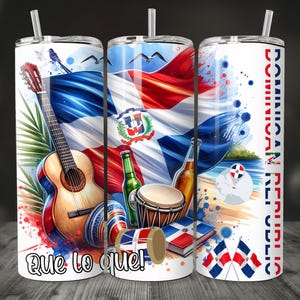 Dominican Republic Tumbler Wrap PNG Bandera Dominicana, 20 Oz Skinny ...