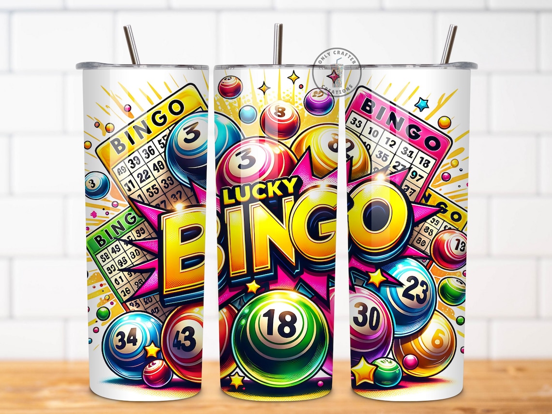 Bingo Tumbler Wrap 20 Oz: Funny Bingo Lover Design (digital Download ...
