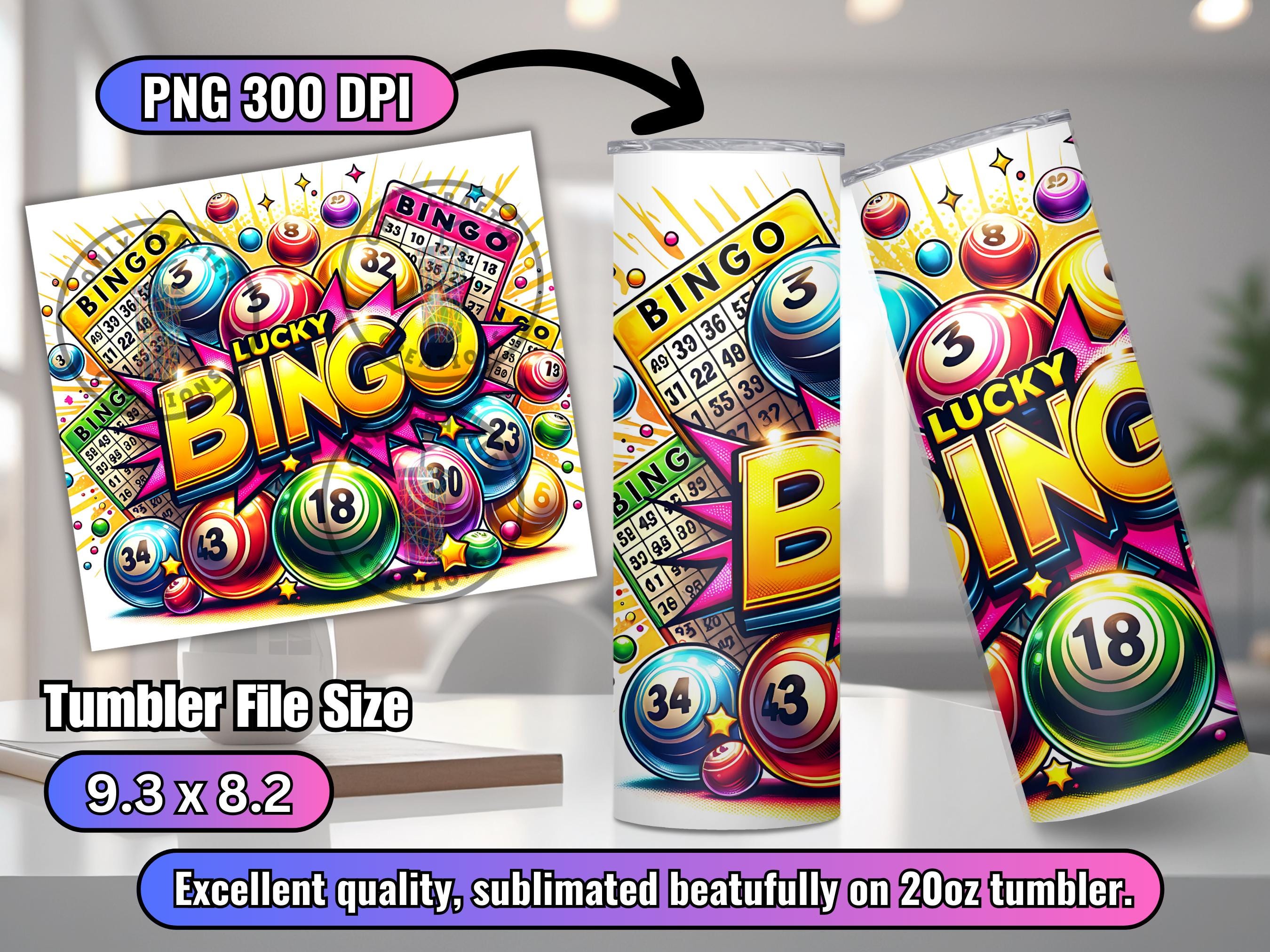 Bingo Tumbler Wrap 20 Oz: Funny Bingo Lover Design (digital Download ...