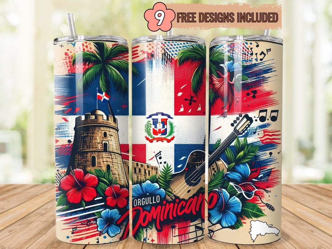 Dominican Republic Tumbler Wrap: Orgullo Dominicano PNG (digital ...