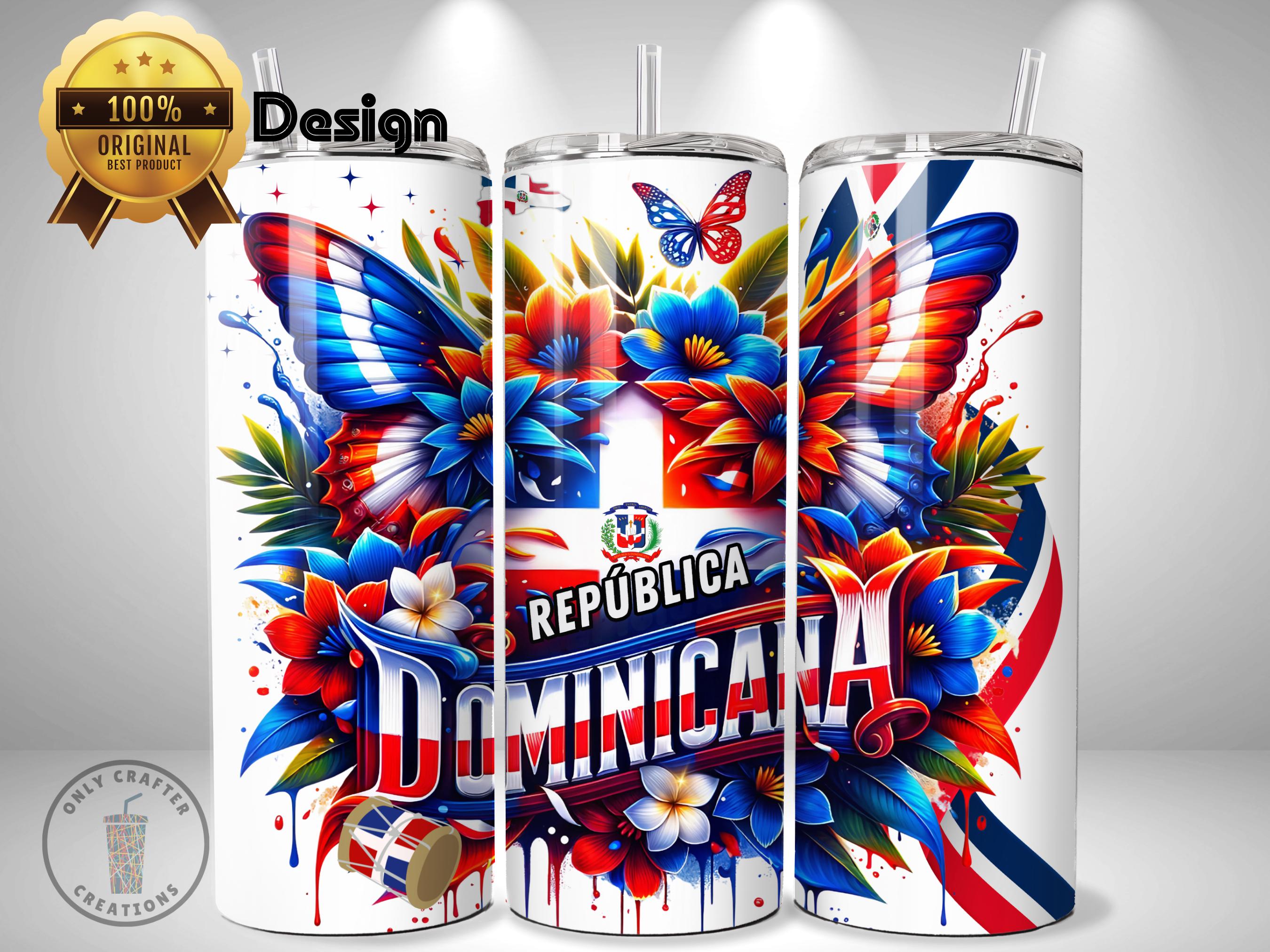 Dominican Republic Tumbler Wrap, 20 Oz Skinny Sublimation PNG ...