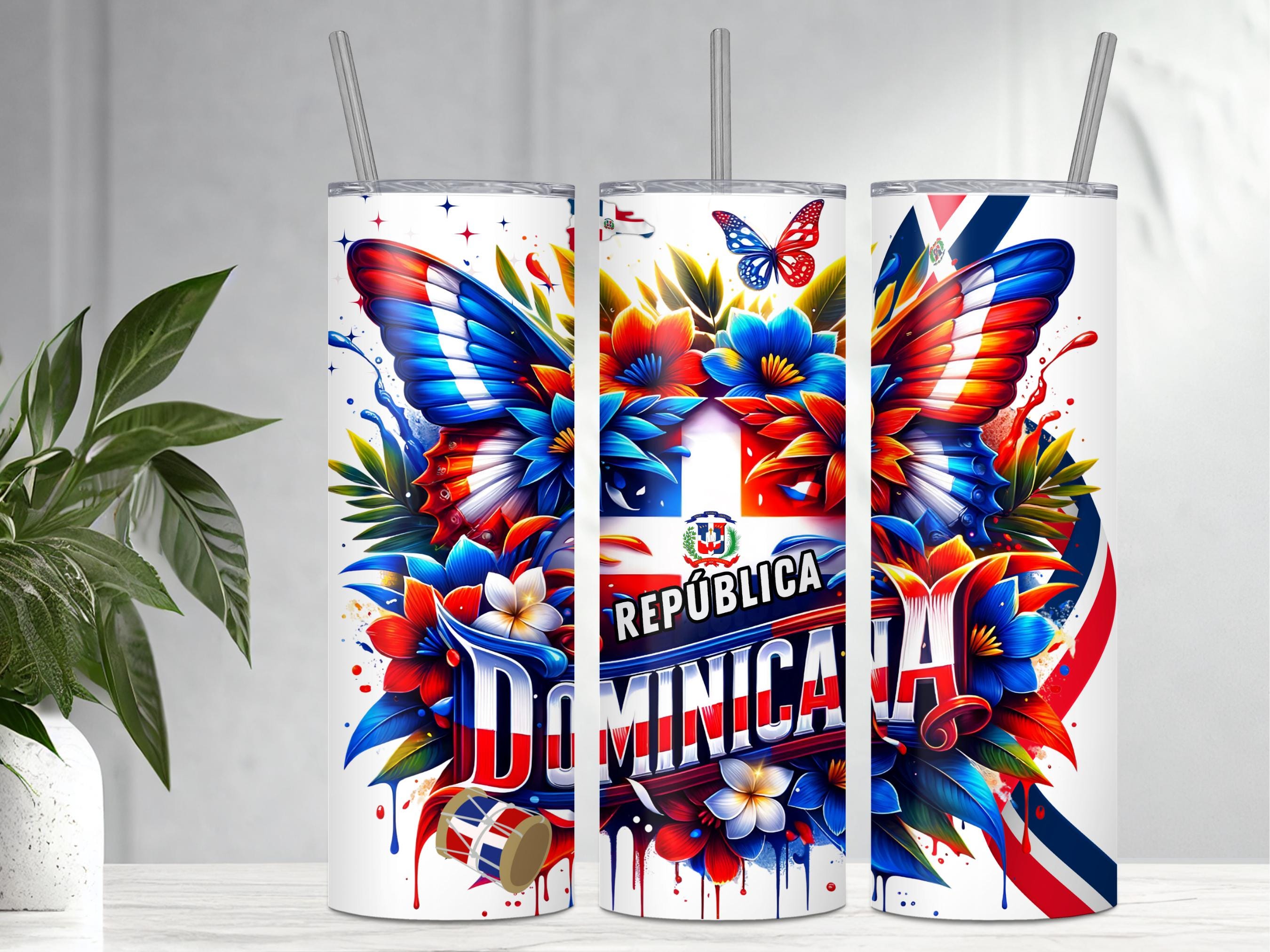 Dominican Republic Tumbler Wrap, 20 Oz Skinny Sublimation PNG ...