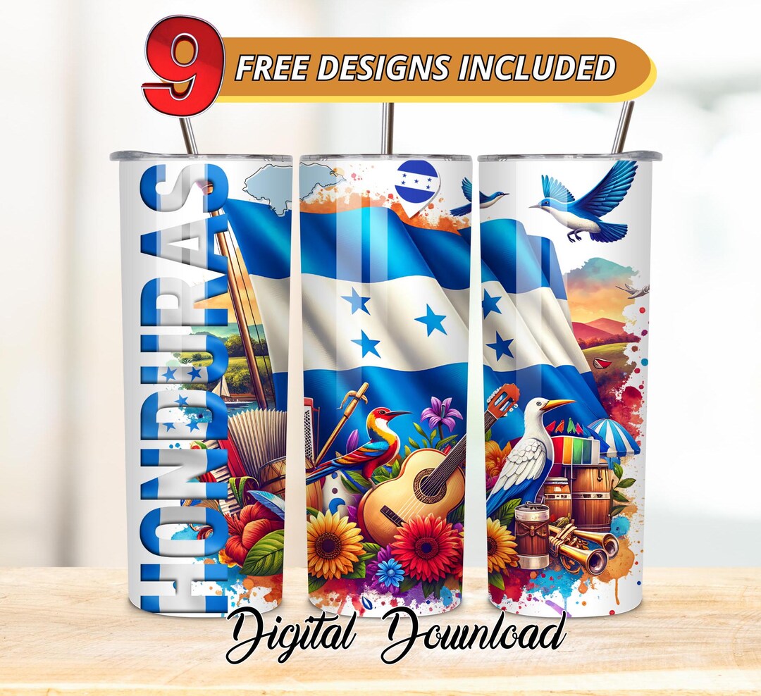 Honduran Flag 20oz Tumbler Wrap: Sublimation PNG (digital Download) - Etsy