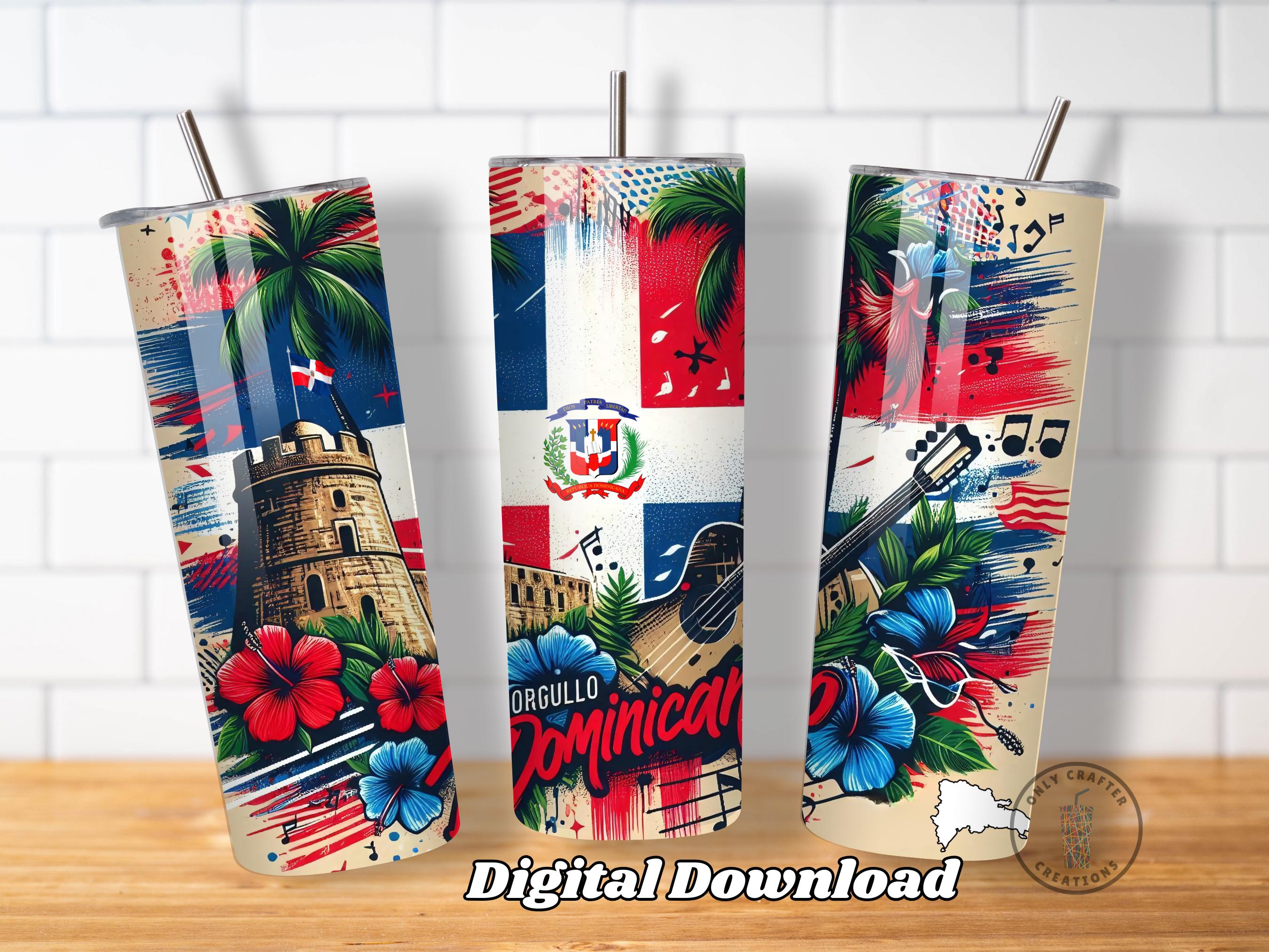 Dominican Republic Tumbler Wrap: Orgullo Dominicano PNG (digital ...