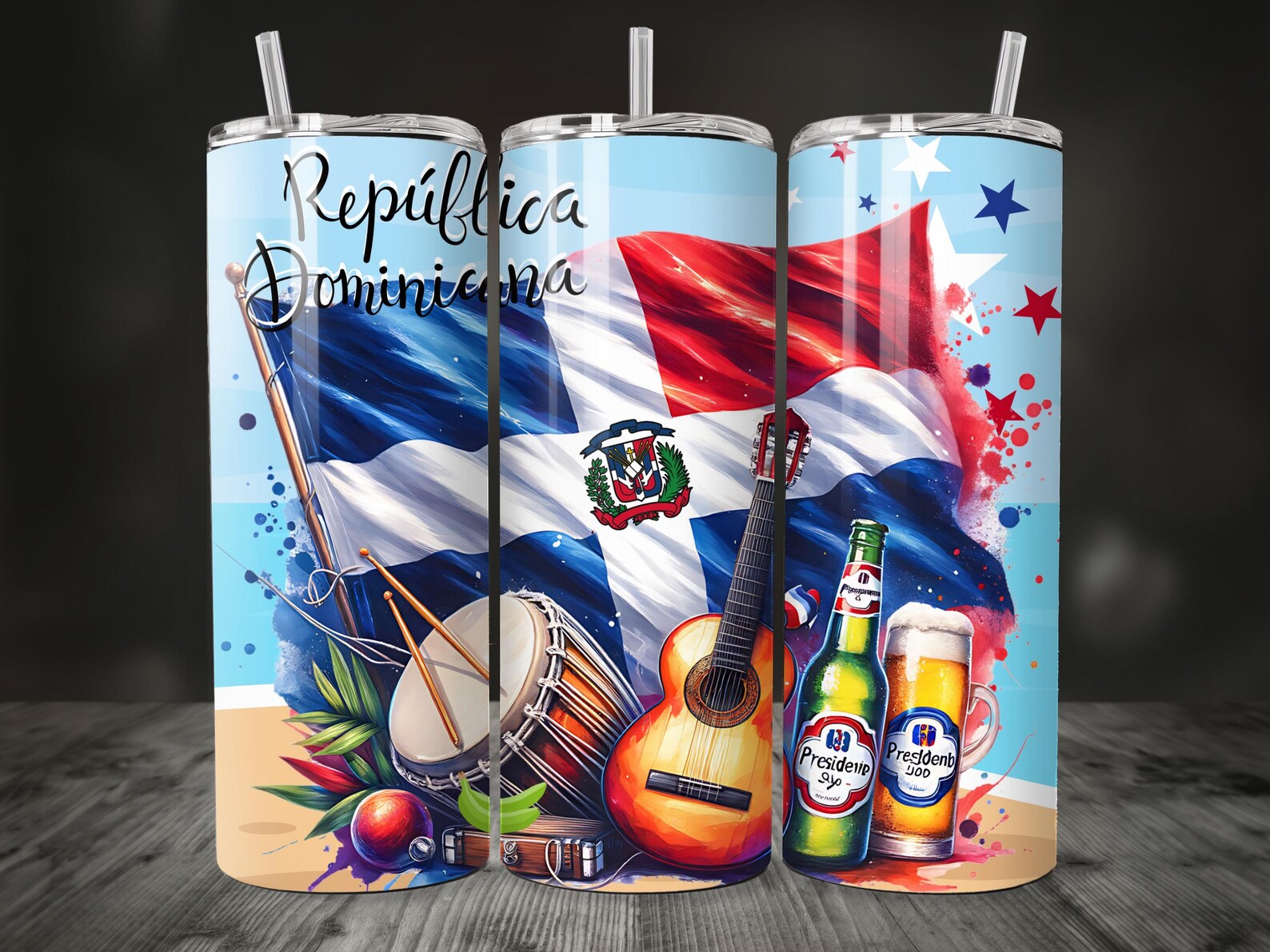Dominican Republic Flag Tumbler Wrap, 20oz Dominican Pride PNG, Digital ...