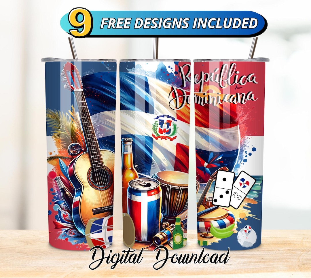 Dominican Flag 20oz Tumbler Sublimation Design (digital Download) - Etsy