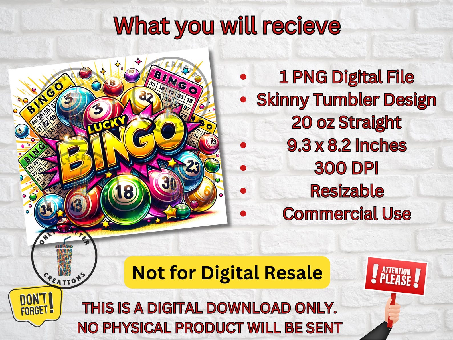 Bingo Tumbler Wrap 20 Oz: Funny Bingo Lover Design (digital Download ...
