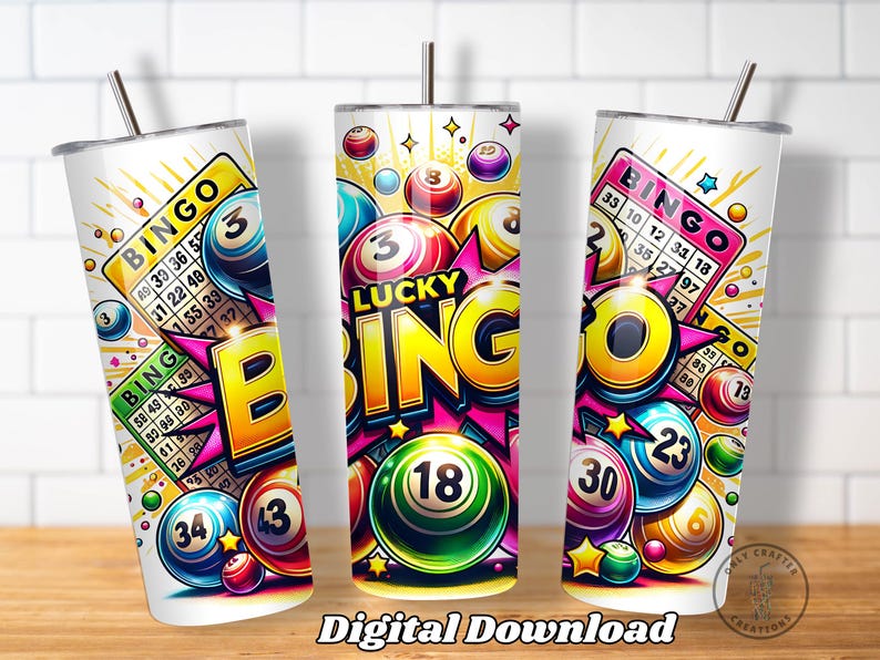 Bingo Tumbler Wrap 20 Oz: Funny Bingo Lover Design (digital Download ...