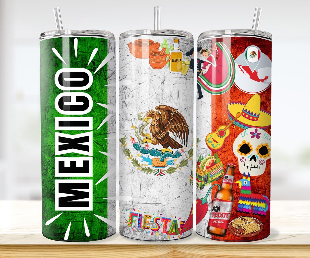Mexican Sublimation 20oz Tumbler – Vibrant Mexican Flag Tumbler for ...