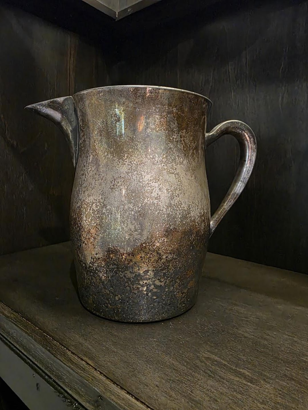 Vintage Silverplate Pitcher ACADEMY Silver on Copper 15 - Etsy