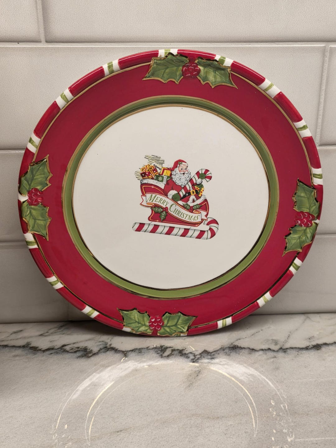 Christopher Radko "letters to Santa" Christmas Plate 9" - Etsy