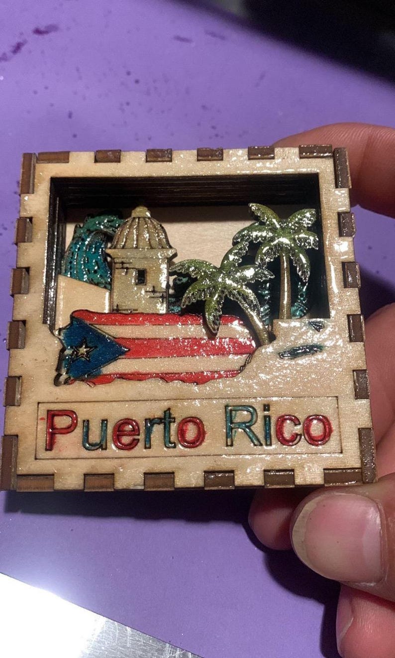 Hand Crafted Puerto Rico- Magnet - Etsy