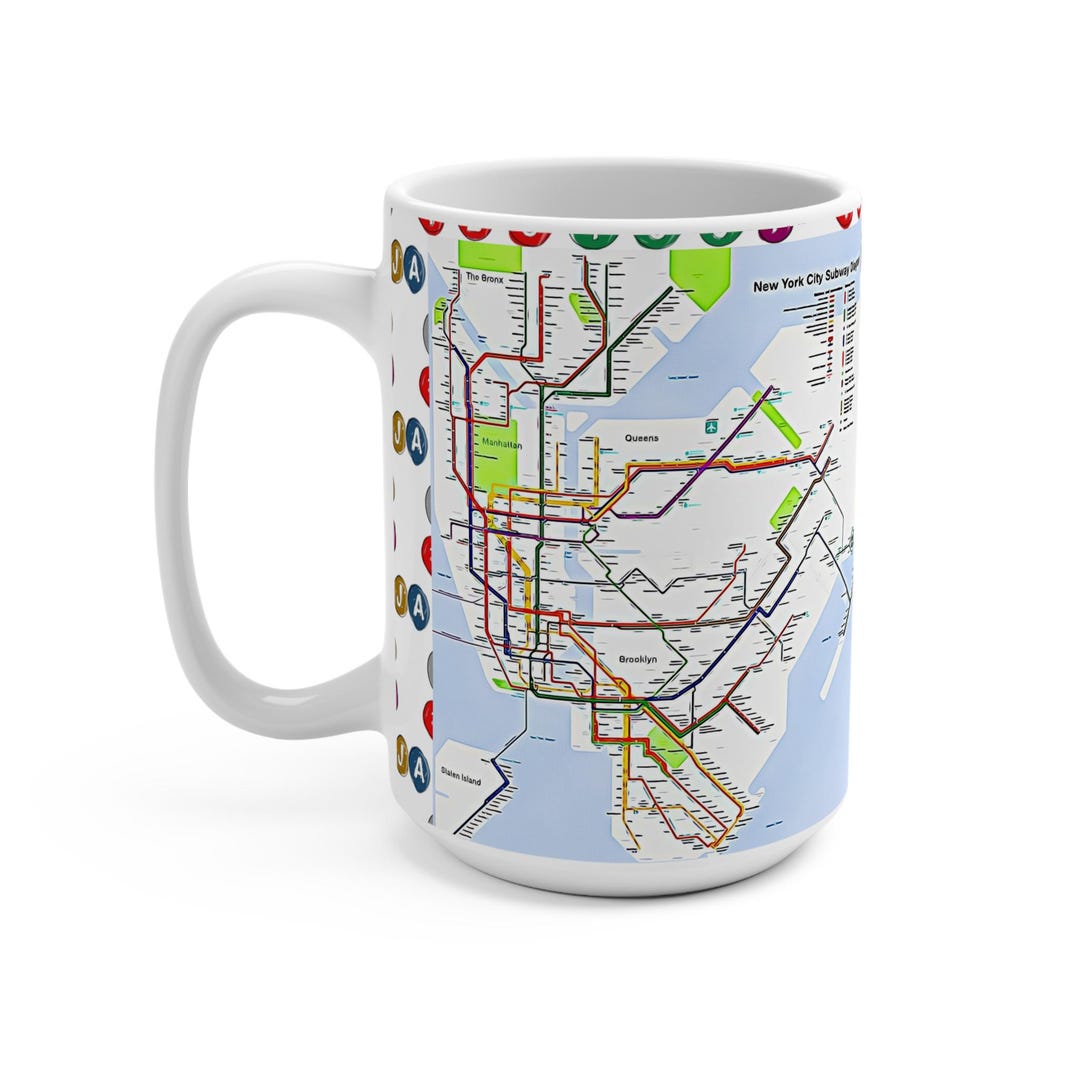 NYC Subway Map Mug 15oz - Etsy