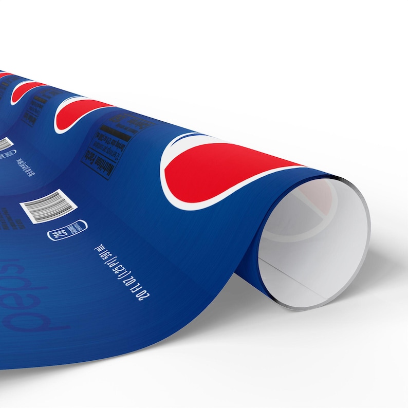 Pepsi Logo Pattern Wrapping Paper | Soda Brand Beverage Holiday Wrap - Etsy
