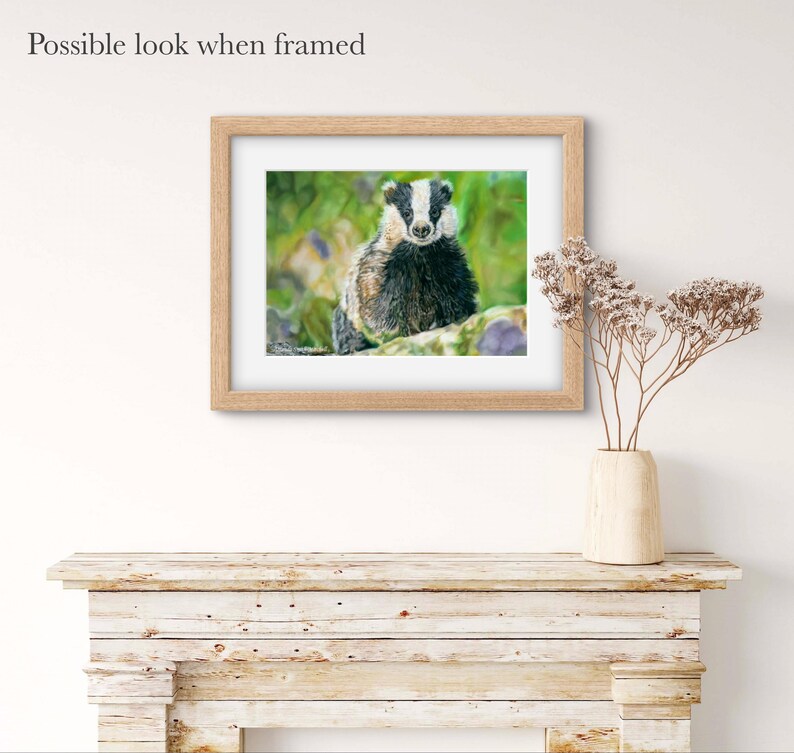 Original Badger Pastel Pencil Drawing: Countryside Animal Art (A3) - Etsy
