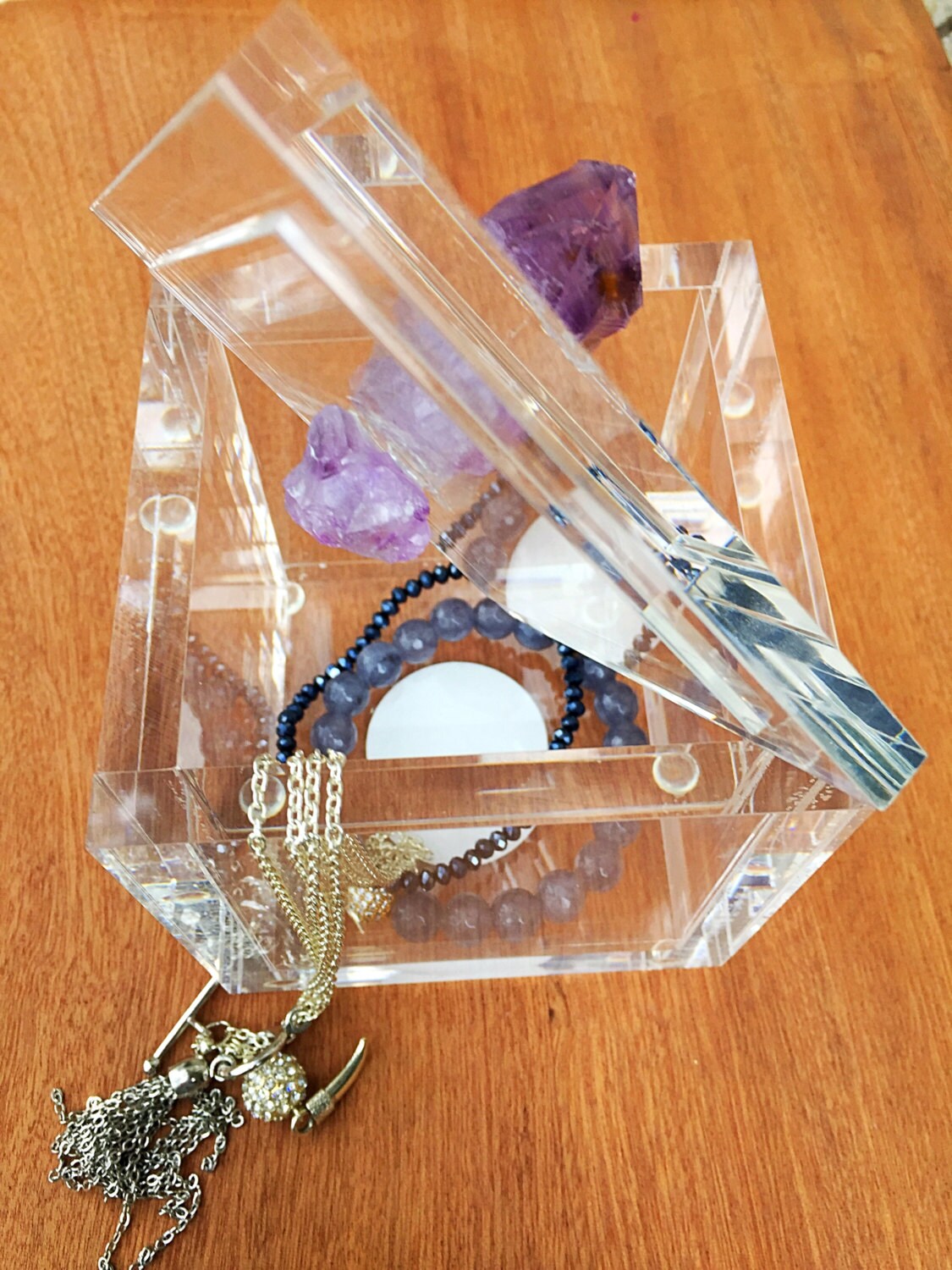 Amethyst Decorative Box, Birthstone, Amethyst Cluster, Amethyst Jewelry ...