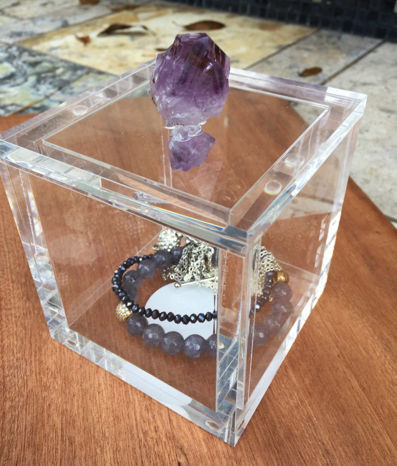 Amethyst Decorative Box, Birthstone, Amethyst Cluster, Amethyst Jewelry ...