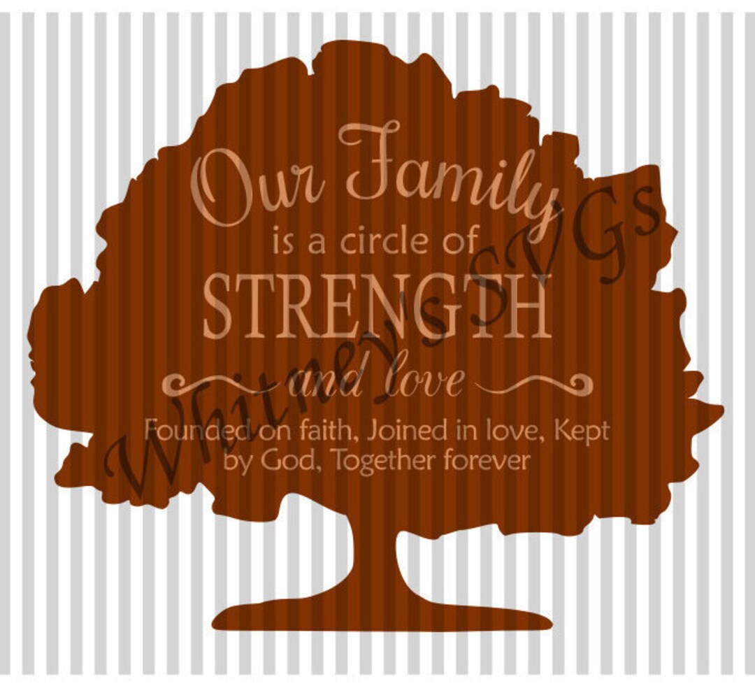 Our Family is a Circle of Strength and Love Founded on Faith Joined in ...
