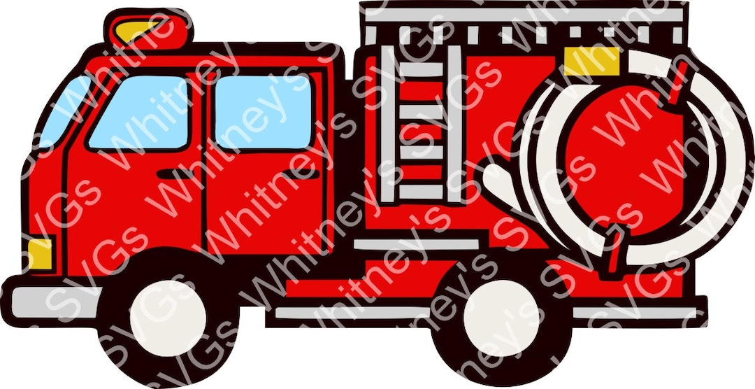 Fire Truck SVG DXF Cutting File - Etsy