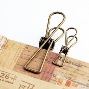 Bronze Fishtail Paper Clips - 2 Colors, Vintage Style Warm Bronze Paper ...