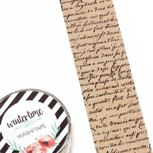 Washi Tape SHOP EXCLUSIVE Masking Tape With Script Text - Etsy