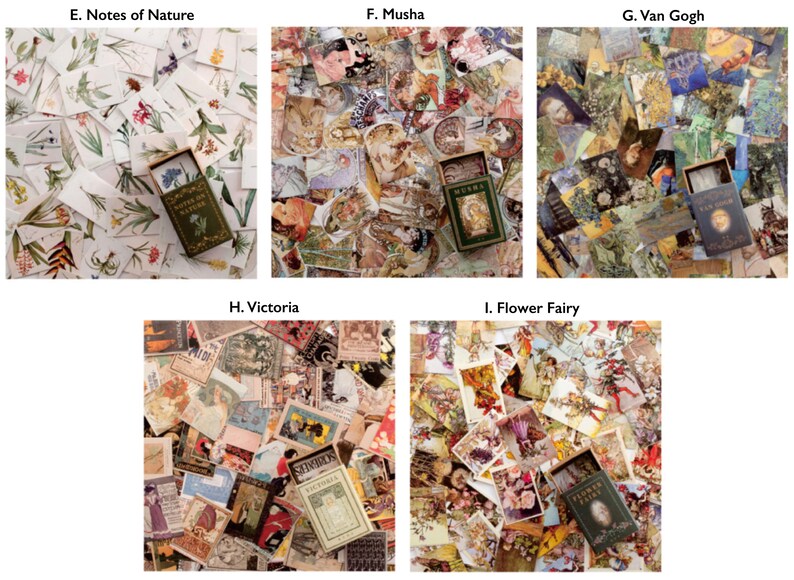 Vintage Mini Cards 100 Small Printed Cards for Crafts | Etsy