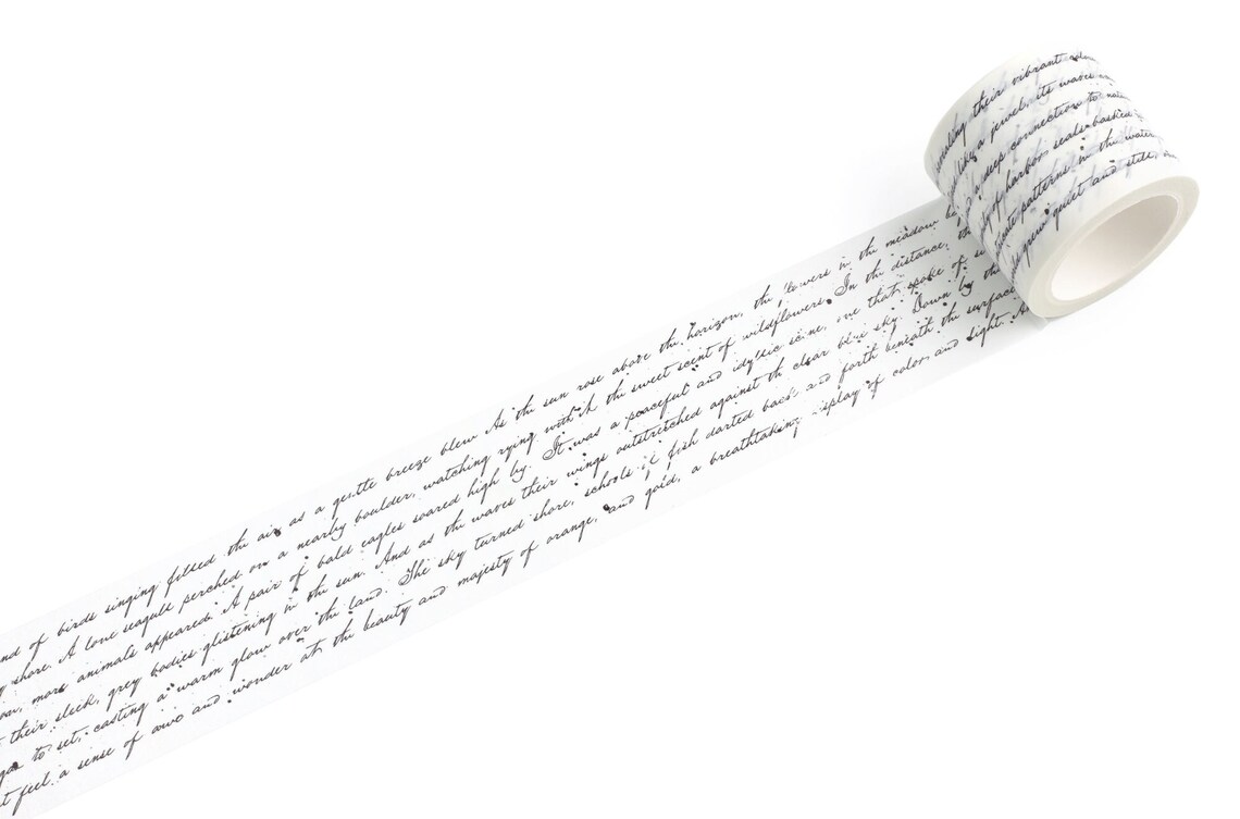 Washi Tape With Elegant Writing and Splatter *SHOP EXCLUSIVE* Vintage ...