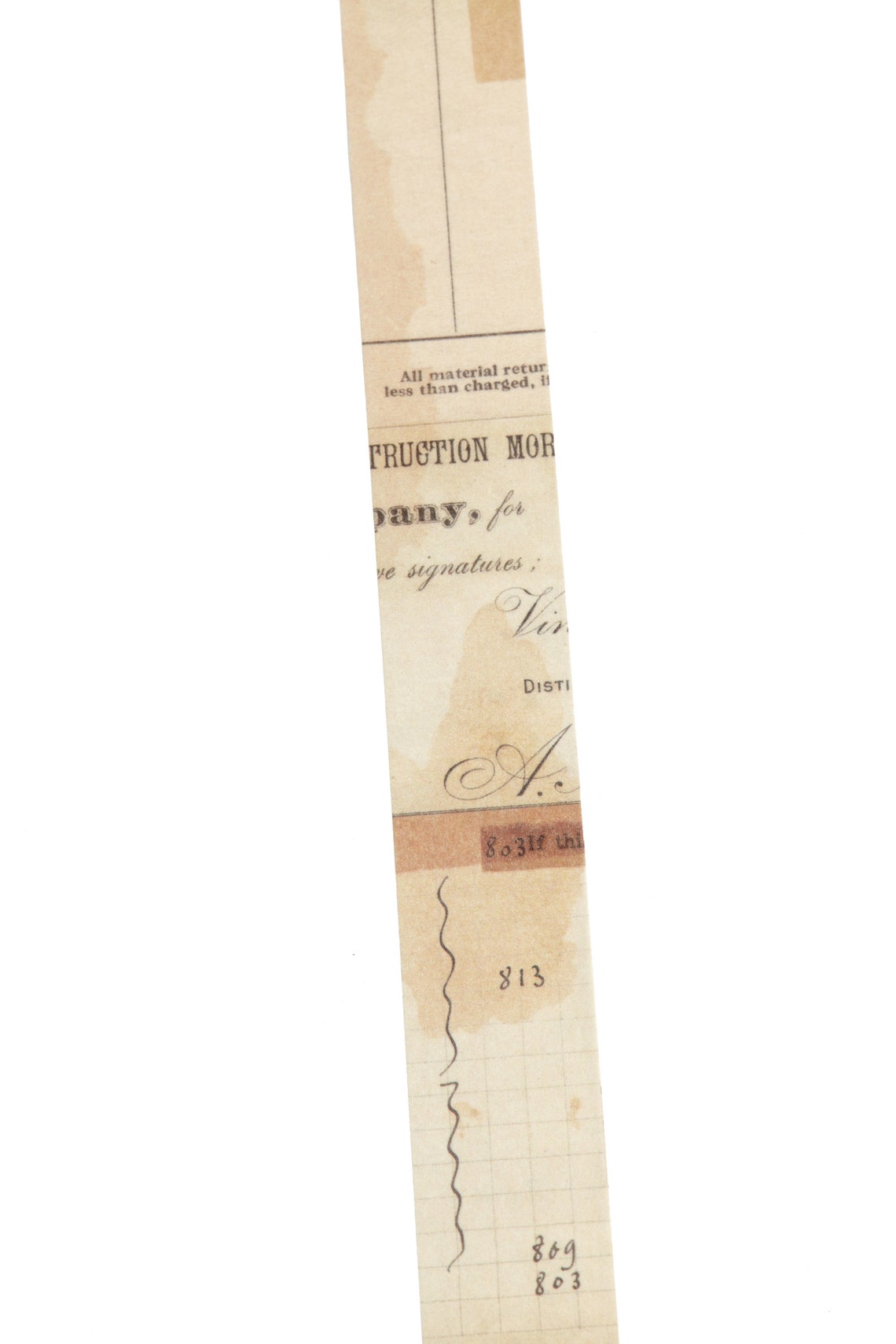 Receipt Collage Washi Tape *SHOP EXCLUSIVE* Vintage Details by ...
