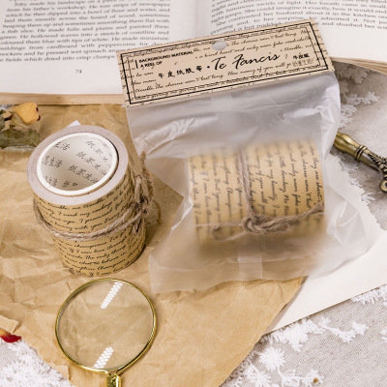 Kraft Paper Tapes - Grid, Dots, Script Masking Tape Roll for Paper ...