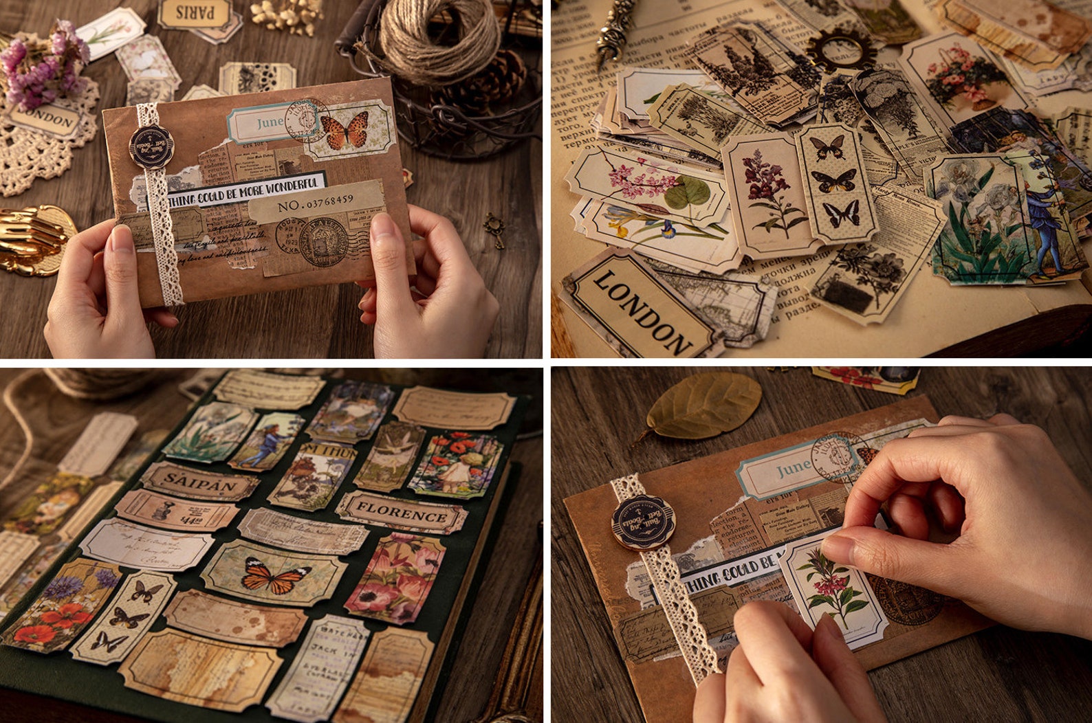 Retro Ticket Sticker Set Vintage Style Decorative Tickets - Etsy