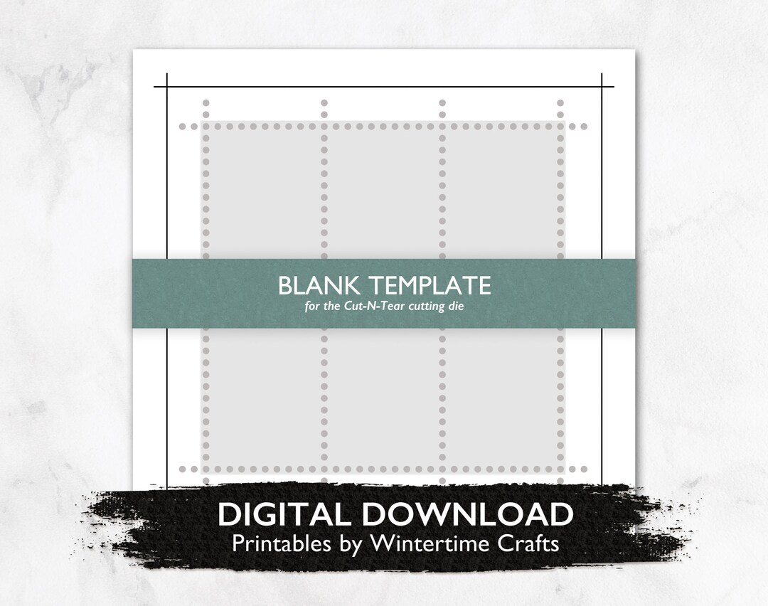 Blank Template, Cut-n-tear Digital File for Die Cutting - Make Your Own ...