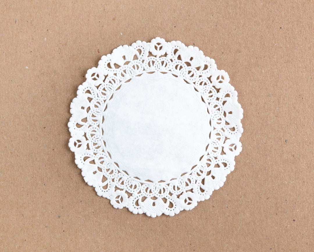 4 Inch White Lace Paper Doily, Set of 50 - Round Paper Doilies for ...