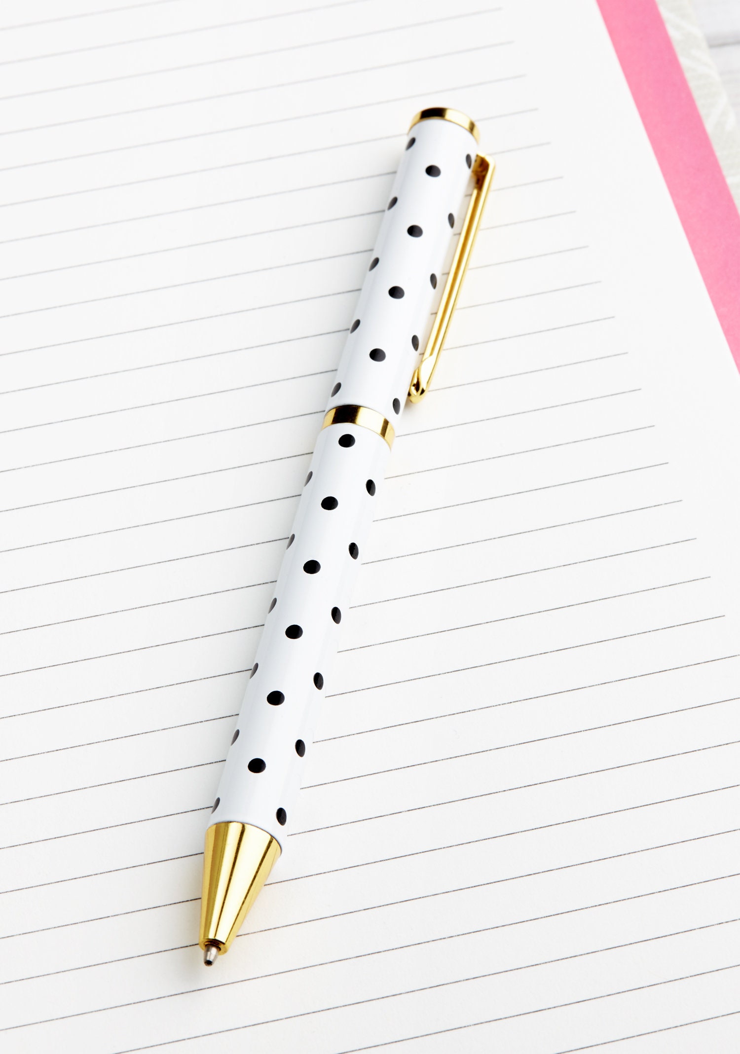 Dotted Ballpoint Pens Gold or Rose Gold Set of 2 - Etsy