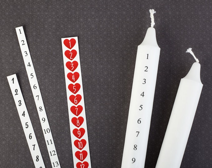 DIY Advent Calendar Candle SHOP EXCLUSIVE Decals With Numbers, Set of 4 ...