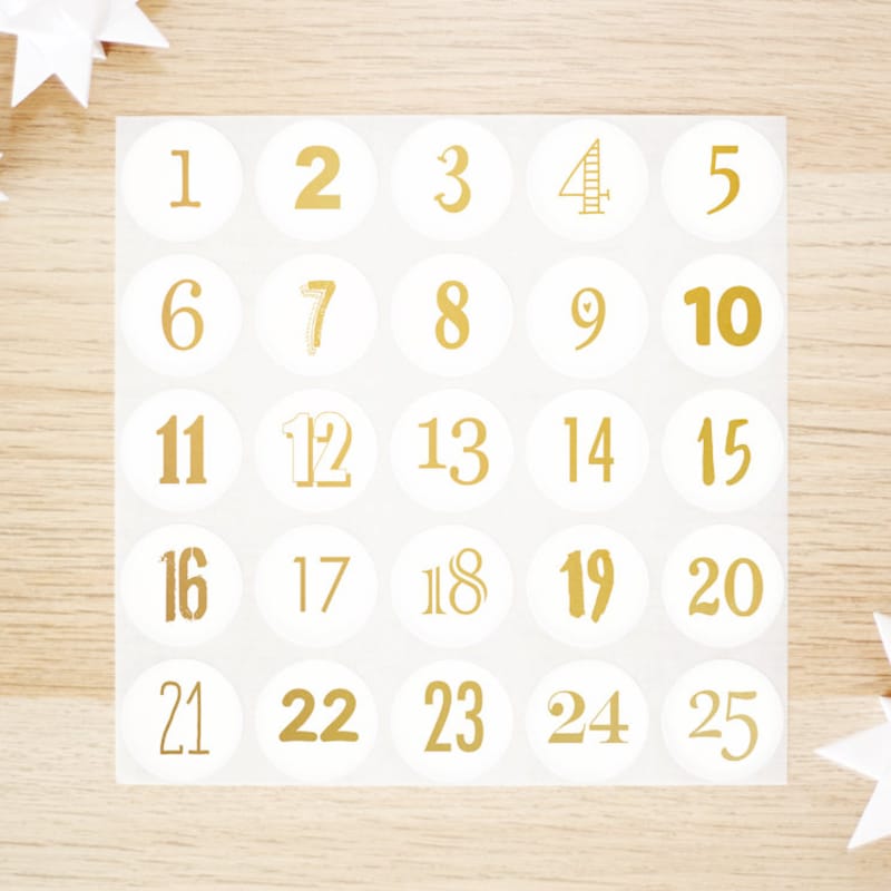 Round Number 25 Stickers - Etsy