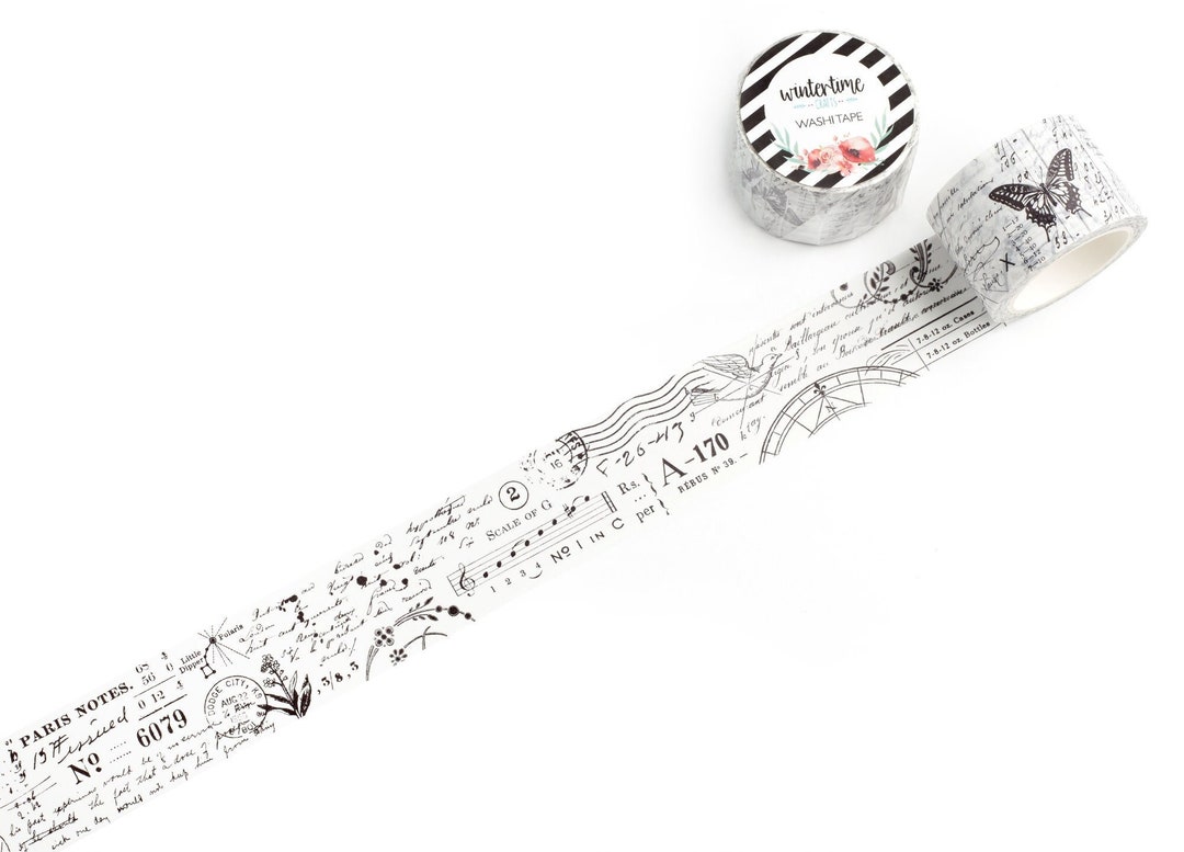 Paris Notes Washi Tape *SHOP EXCLUSIVE* Masking Tape Collage Style With ...